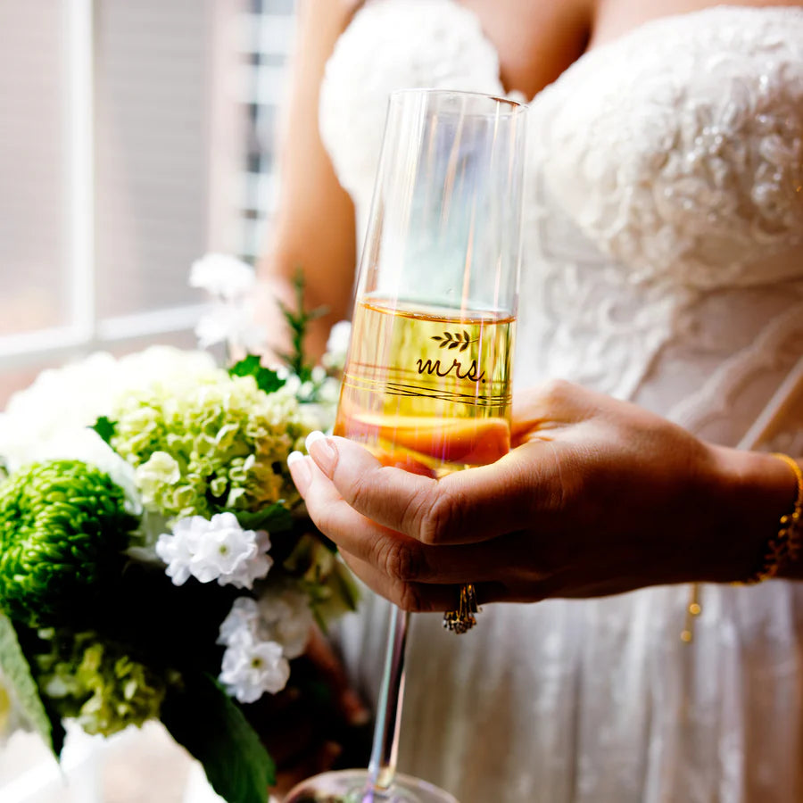 MRS. 8 OZ. GLASS TOASTING FLUTE – Hallmark Timmins