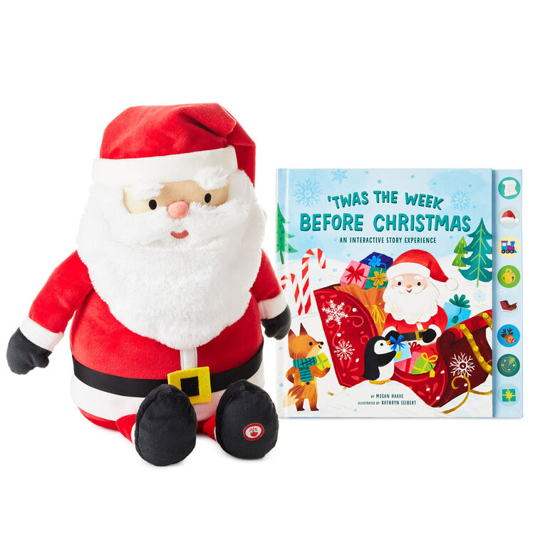’Twas the Week Before Christmas Interactive Santa Plush and Book With ...